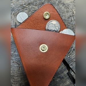 Bags | Handmade Leather Coin Pouch | Poshmark